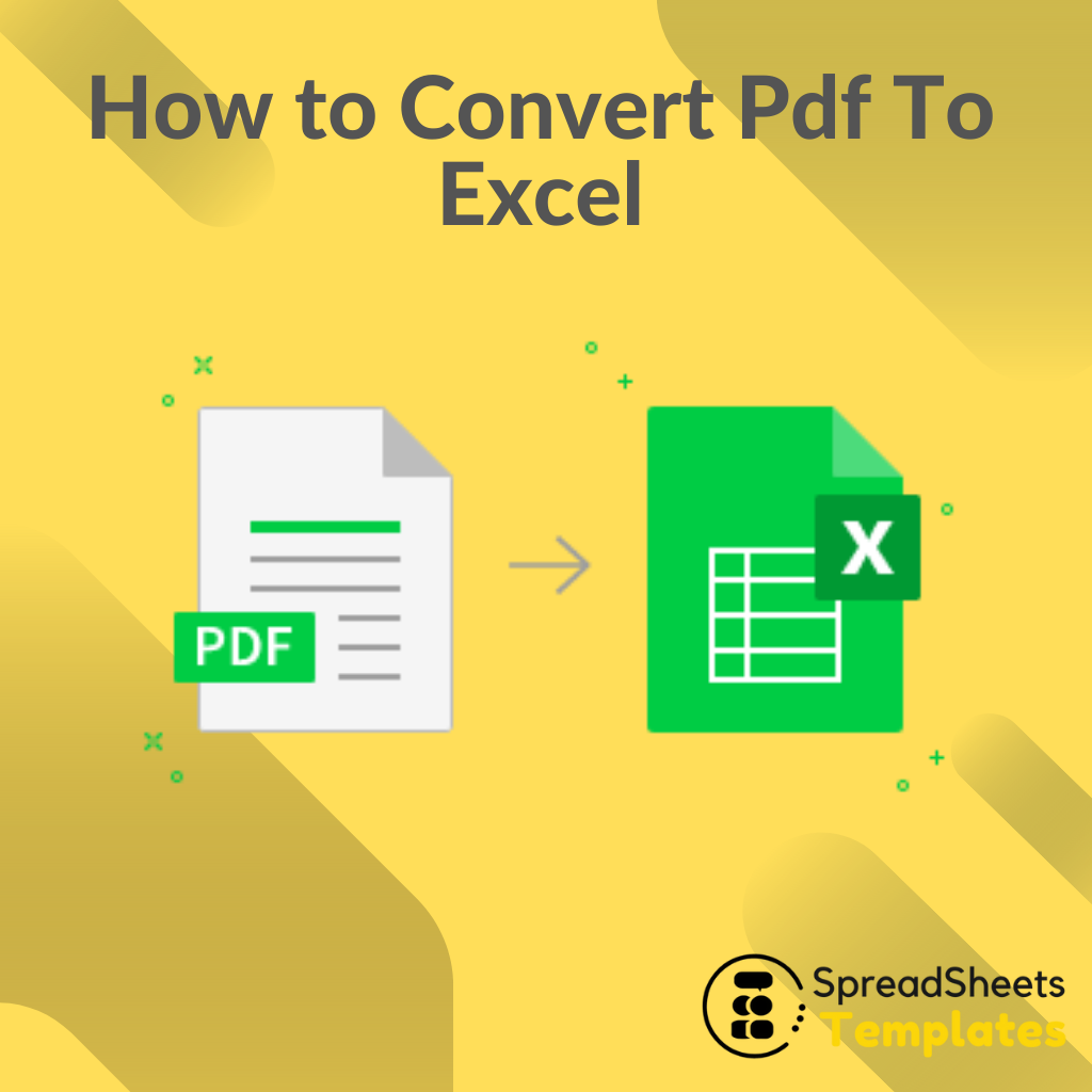 How To Convert Pdf To Excel Spreadsheets Templates