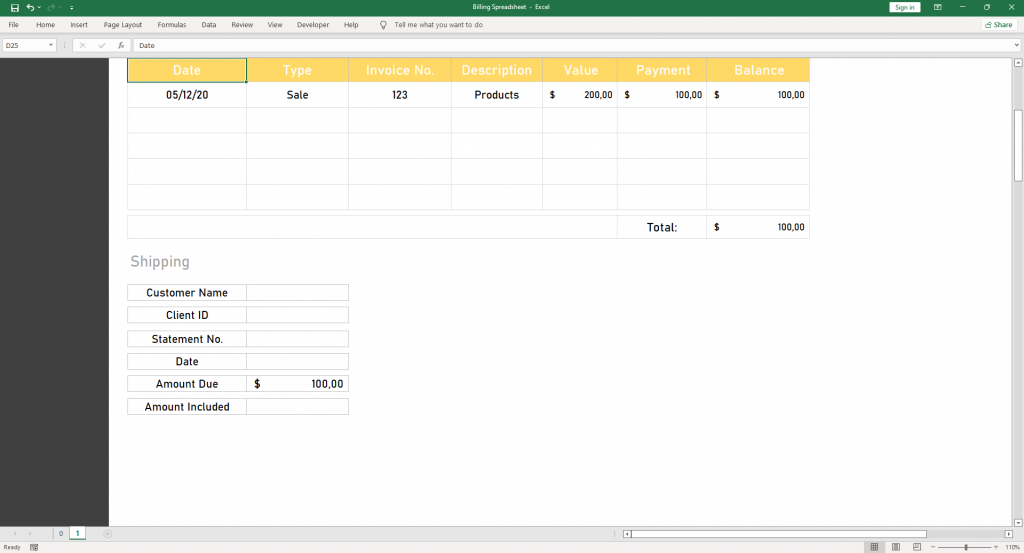 Collection Worksheet Template - Spreadsheets Templates