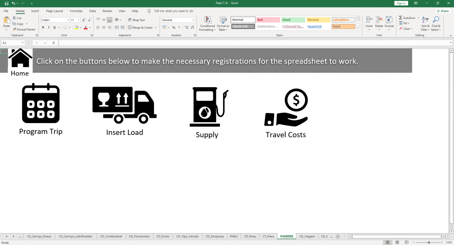Fleet Control Worksheet 7 0 Spreadsheets Templates